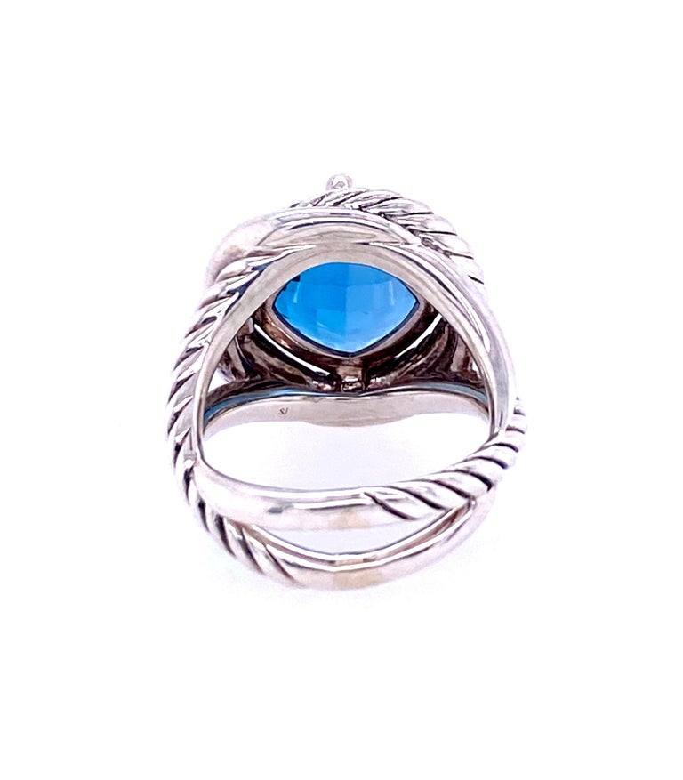 David Yurman Blue Topaz Ring at 1stDibs