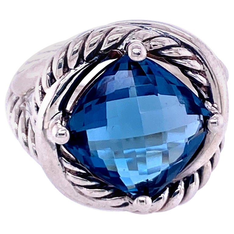 David Yurman Blue Topaz Ring at 1stDibs