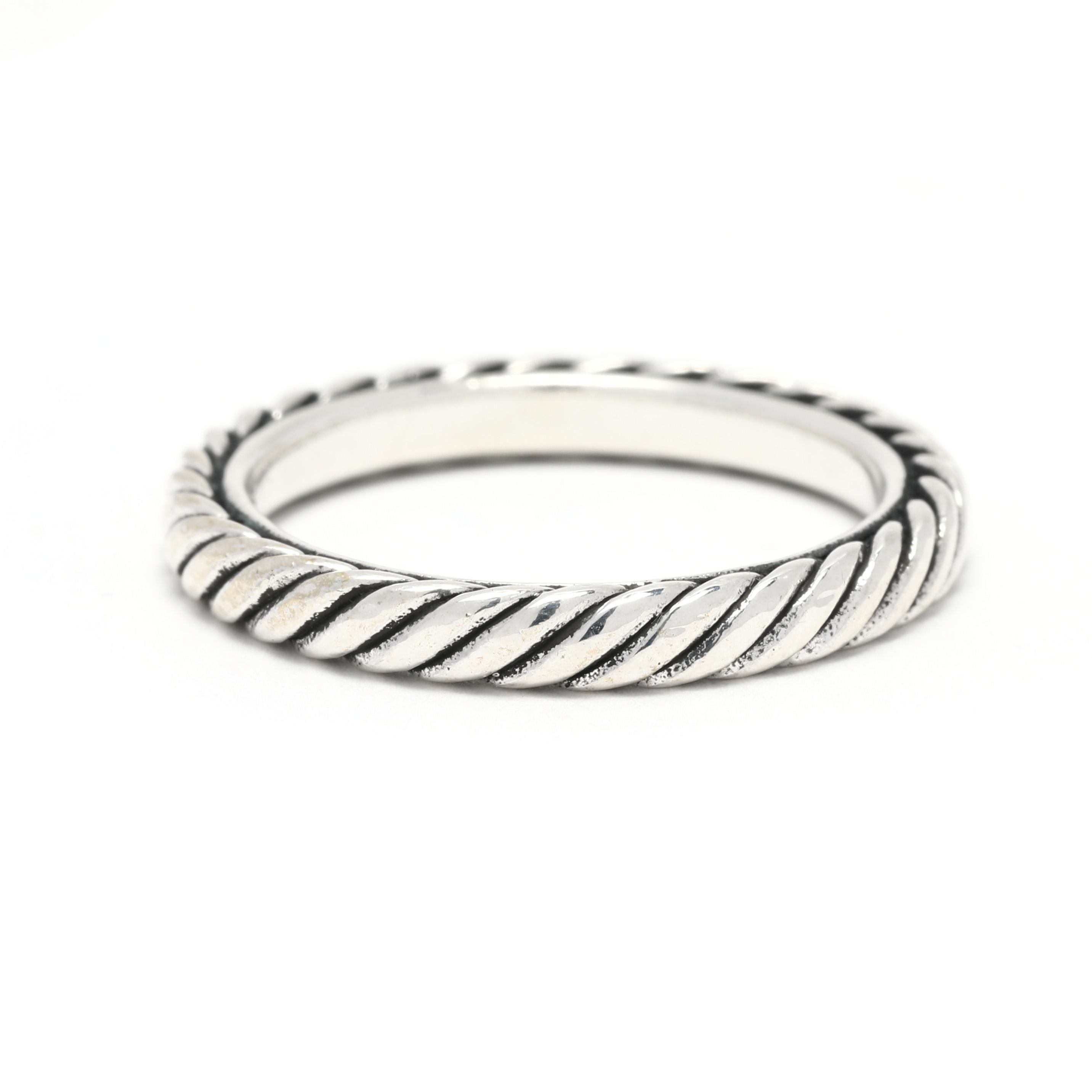 David Yurman Cable Classics Stackable Band, Sterling Silver, Ring at ...