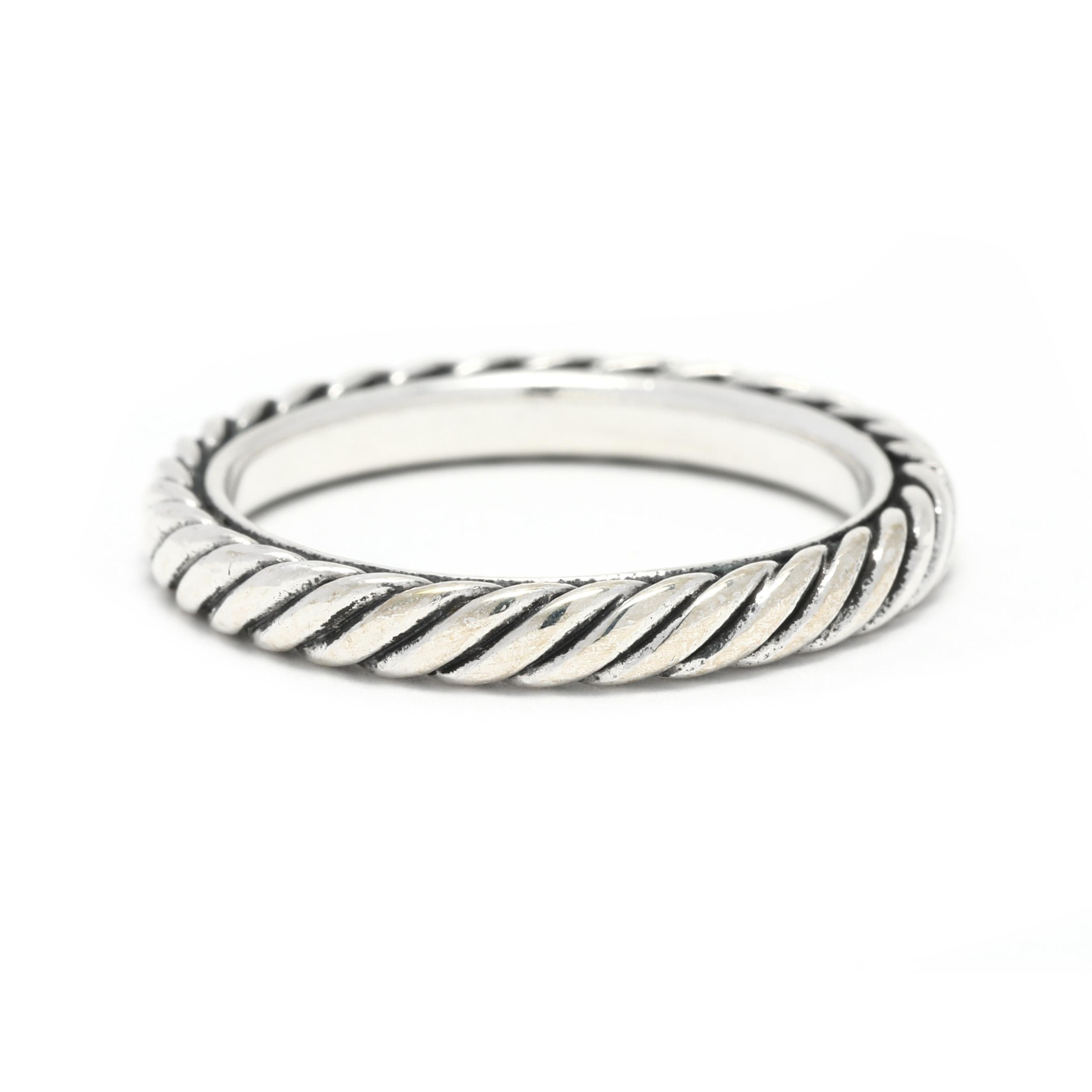 David Yurman Cable Classics Stackable Band, Sterling Silver, Ring at ...
