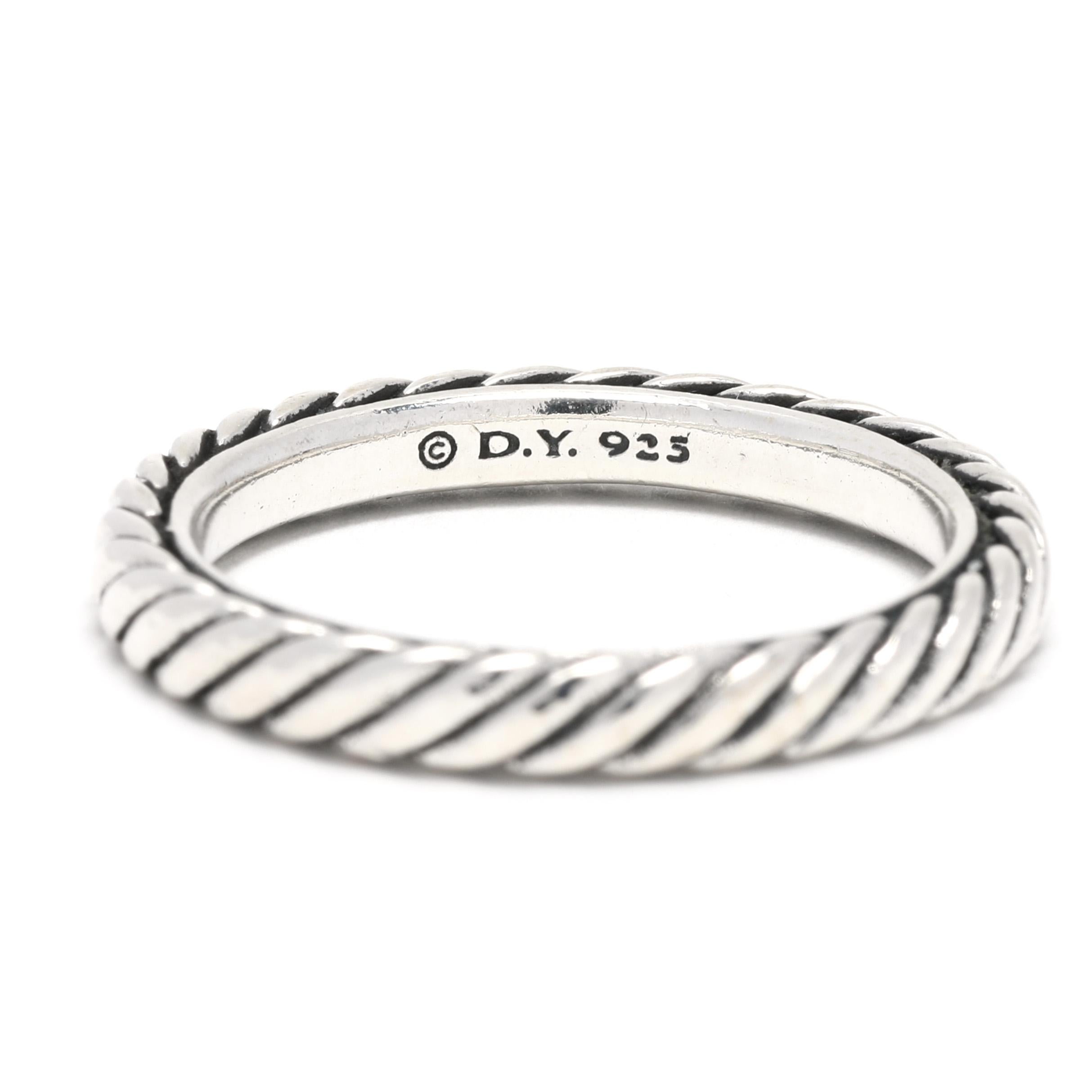 David Yurman Cable Classics Stackable Band, Sterling Silver, Ring at ...