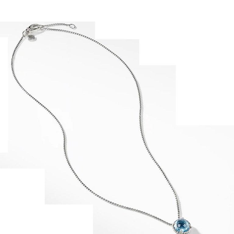 David Yurman Chatelaine Blue Topaz Necklace in Sterling Silver N11982 ...