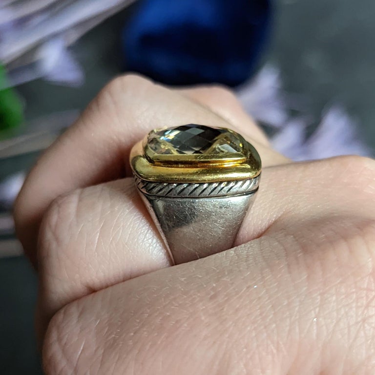 David Yurman Checkerboard Quartz 18 Karat Gold Sterling Silver Albion ...