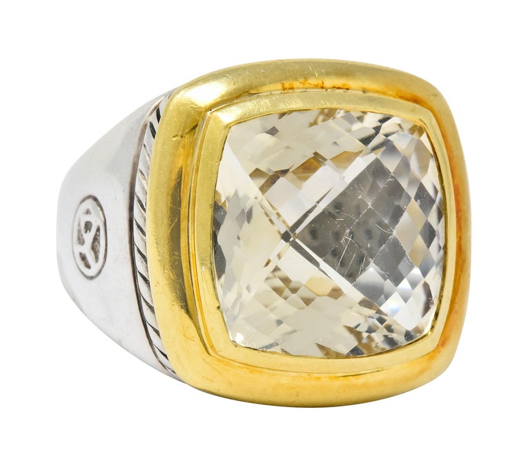 David Yurman Checkerboard Quartz 18 Karat Gold Sterling Silver Albion ...