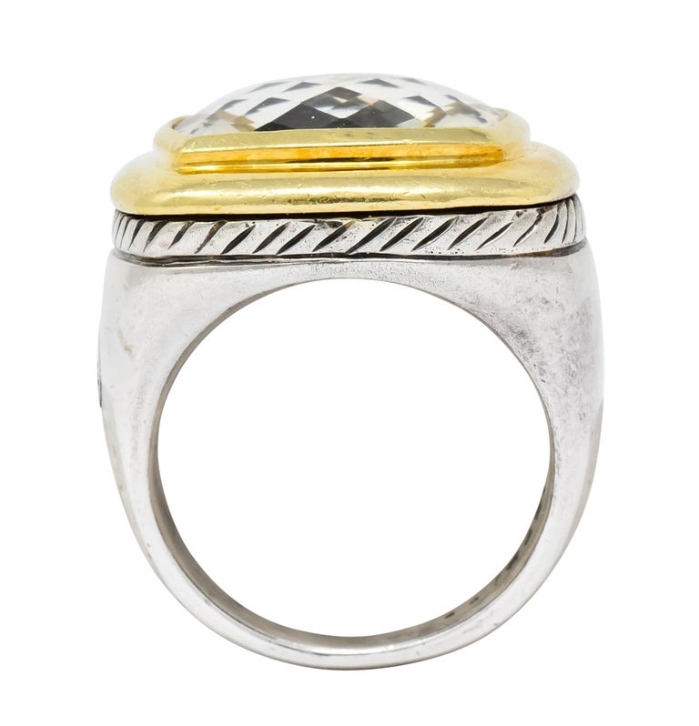David Yurman Checkerboard Quartz 18 Karat Gold Sterling Silver Albion ...