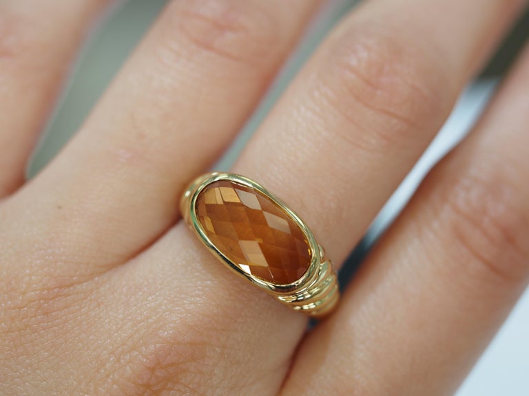 David Yurman Citrine Noblesse 18 Karat Yellow Gold Ring at 1stDibs ...