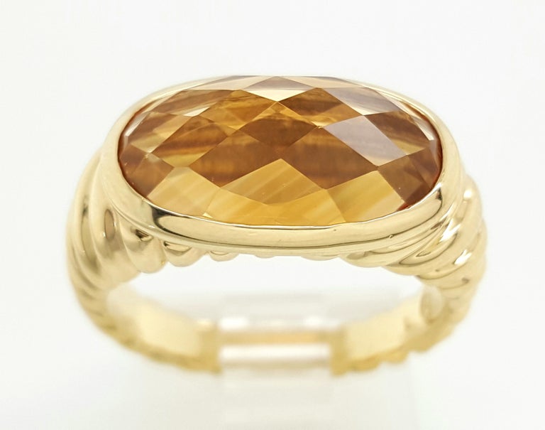 David Yurman Citrine Noblesse 18 Karat Yellow Gold Ring at 1stDibs ...