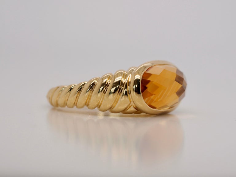 David Yurman Citrine Noblesse 18 Karat Yellow Gold Ring at 1stDibs ...