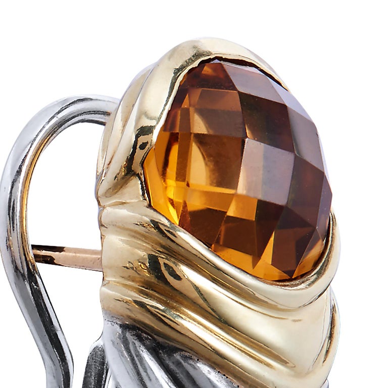 David Yurman Citrine "Thoroughbred Shrimp" Hinge-Back Earrings at ...