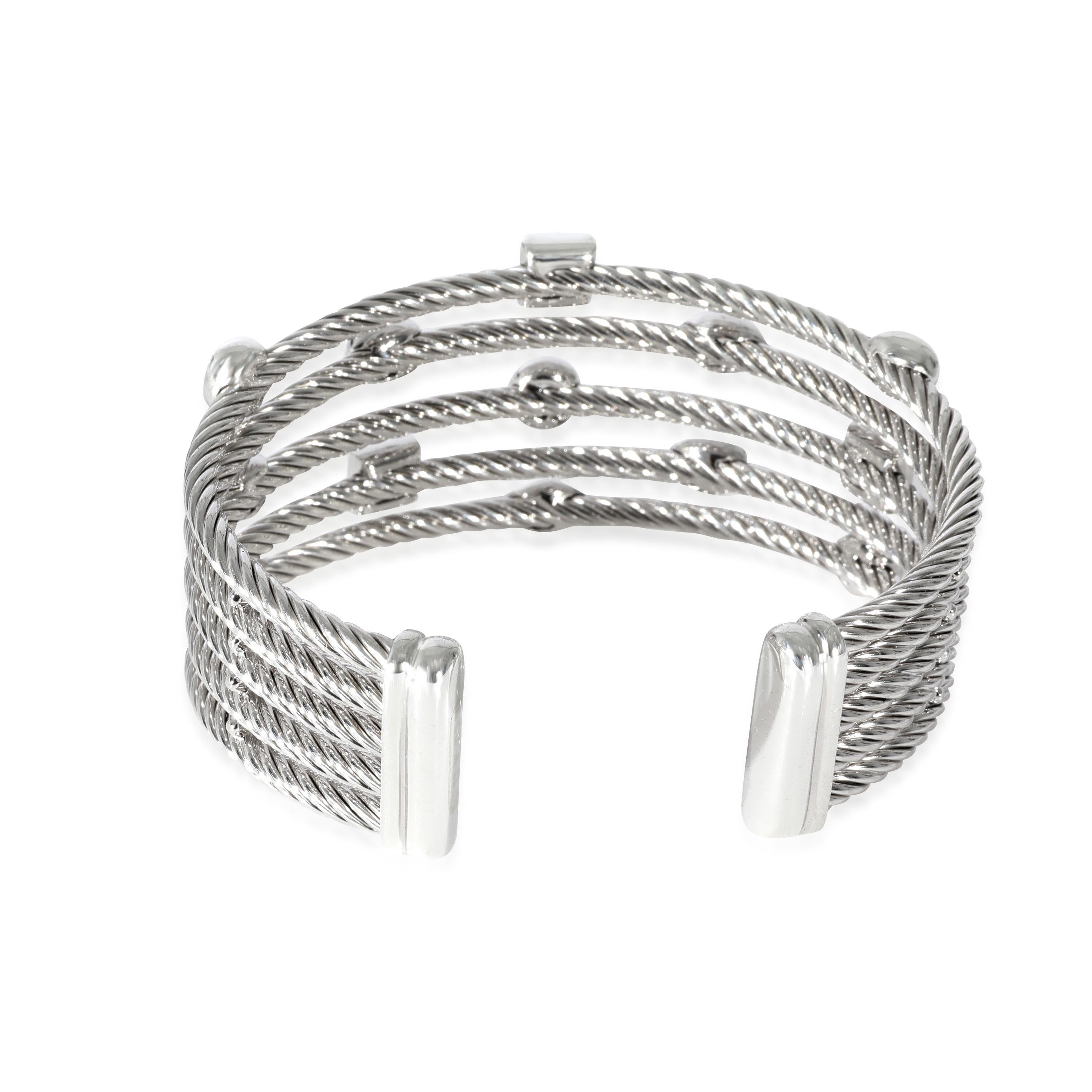 David Yurman Confetti 5 Row Cuff Bangle in Sterling Silver 0.75ctw For ...