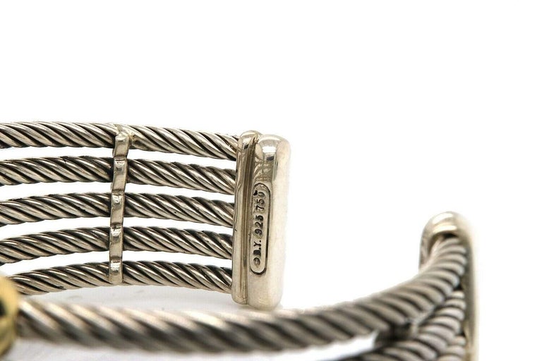 David Yurman Confetti Five Row Cuff Bracelet, 18K Yellow Gold and ...