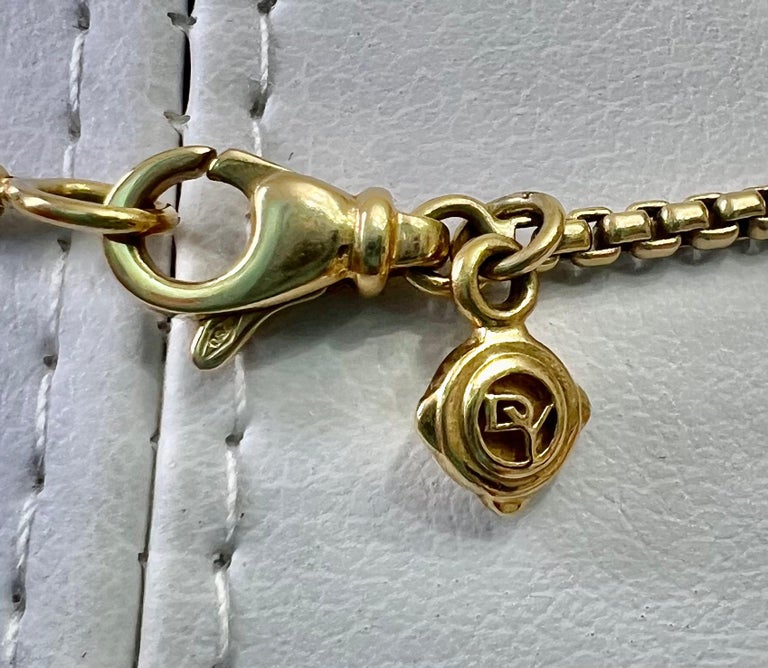 David Yurman Crossover Necklace, Diamonds and 18k Yellow Gold For Sale ...