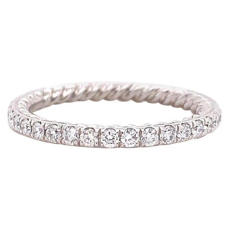 David Yurman Eden: Platin Ewigkeitsring mit einreihigem Diamant-Pavé in ...