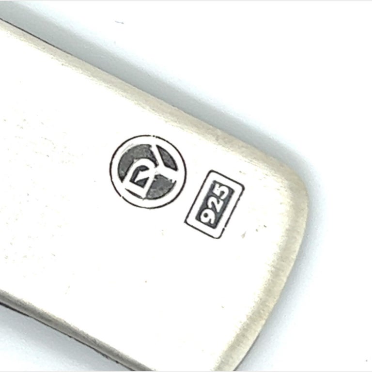 David Yurman Estate Griffen Dog Tag Sterling Silver For Sale at 1stDibs