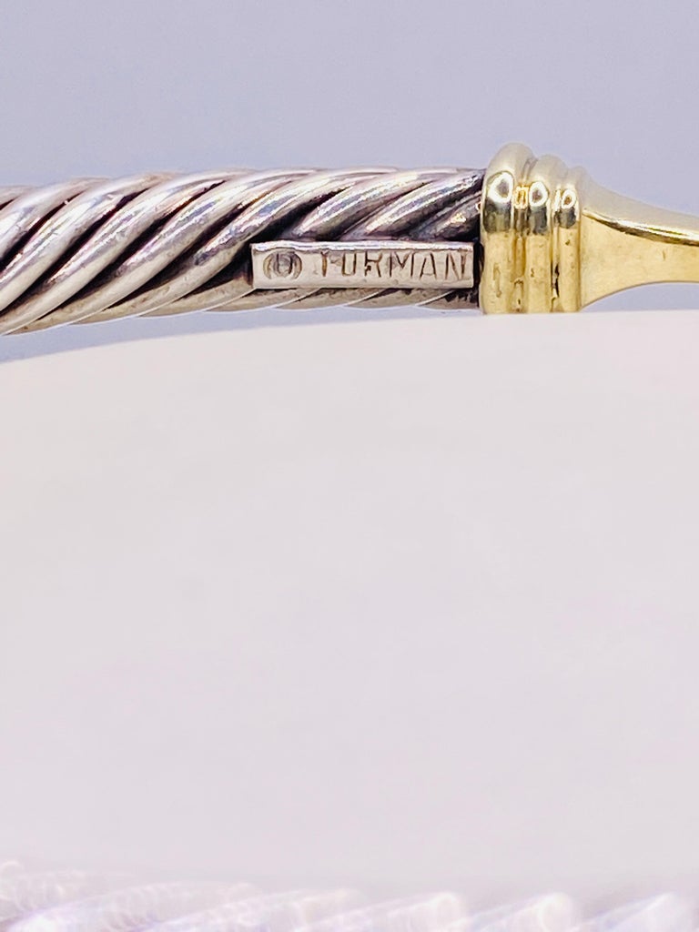 David Yurman Gold and Sterling Silver Cable Collection Bracelet For ...
