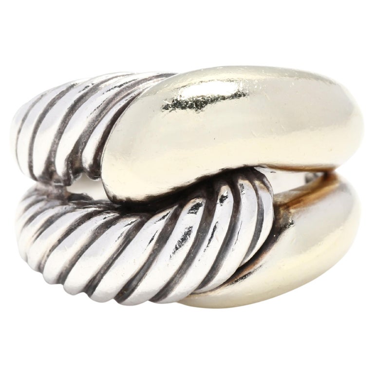 David Yurman Labyrinth Ring, Two Tone Loop Ring, Cable Knot Ring ...