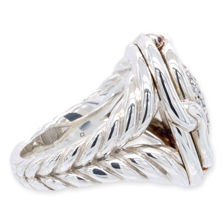 David Yurman Labyrinth Sterling Silver 1.00 Ct. Pave Diamond Ring For ...