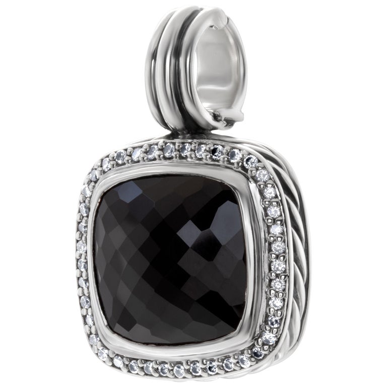 David Yurman Medium Onyx Albion Sterling Silver Pendant at 1stDibs