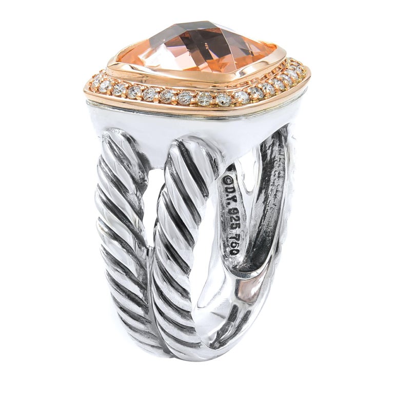 David Yurman Morganite Albion Diamond Ring at 1stDibs | david yurman ...