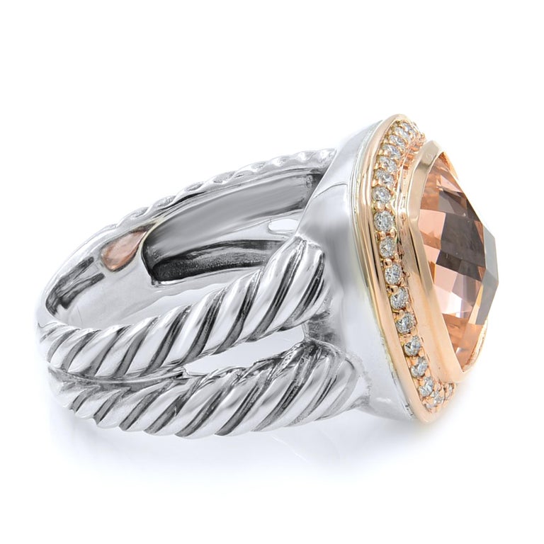 David Yurman Morganite Albion Diamond Ring at 1stDibs | david yurman ...