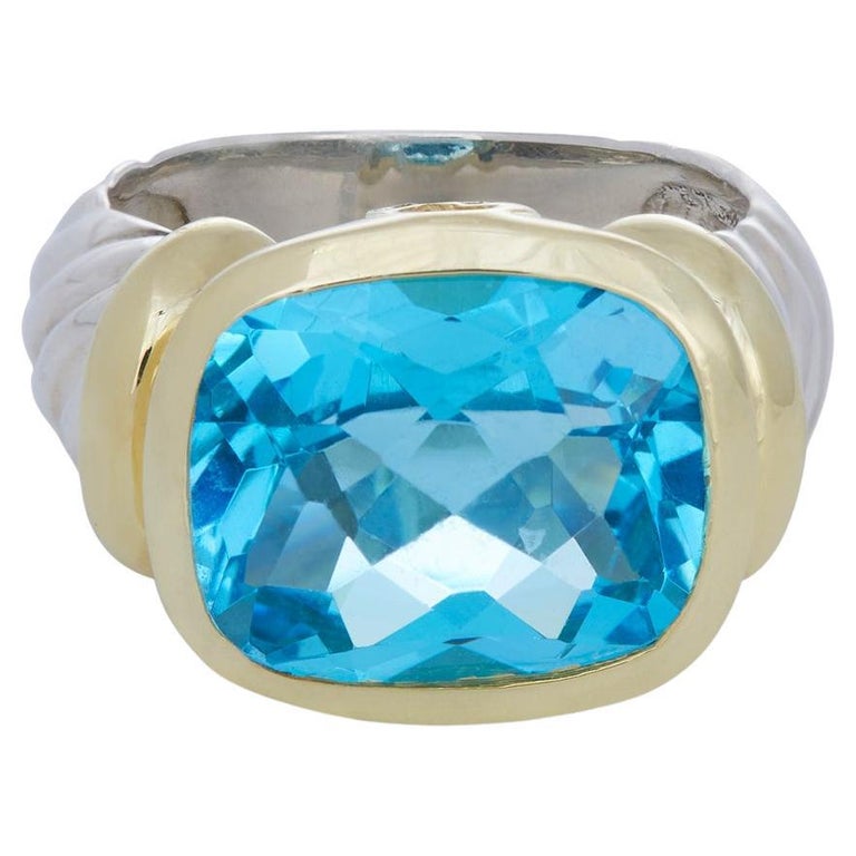 David Yurman 'Noblesse' Blue Topaz Ring For Sale at 1stDibs