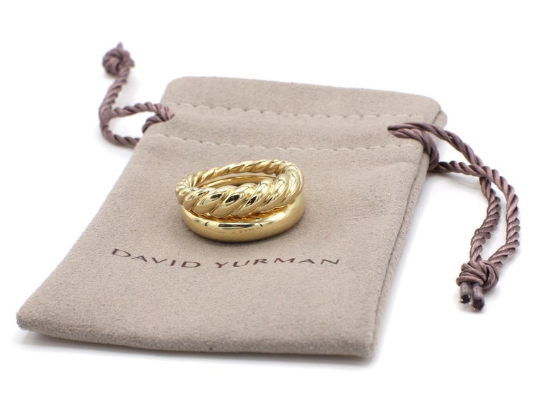 David Yurman Pure Form® Stackable Rings Set of Two 18 Karat Yellow Gold ...