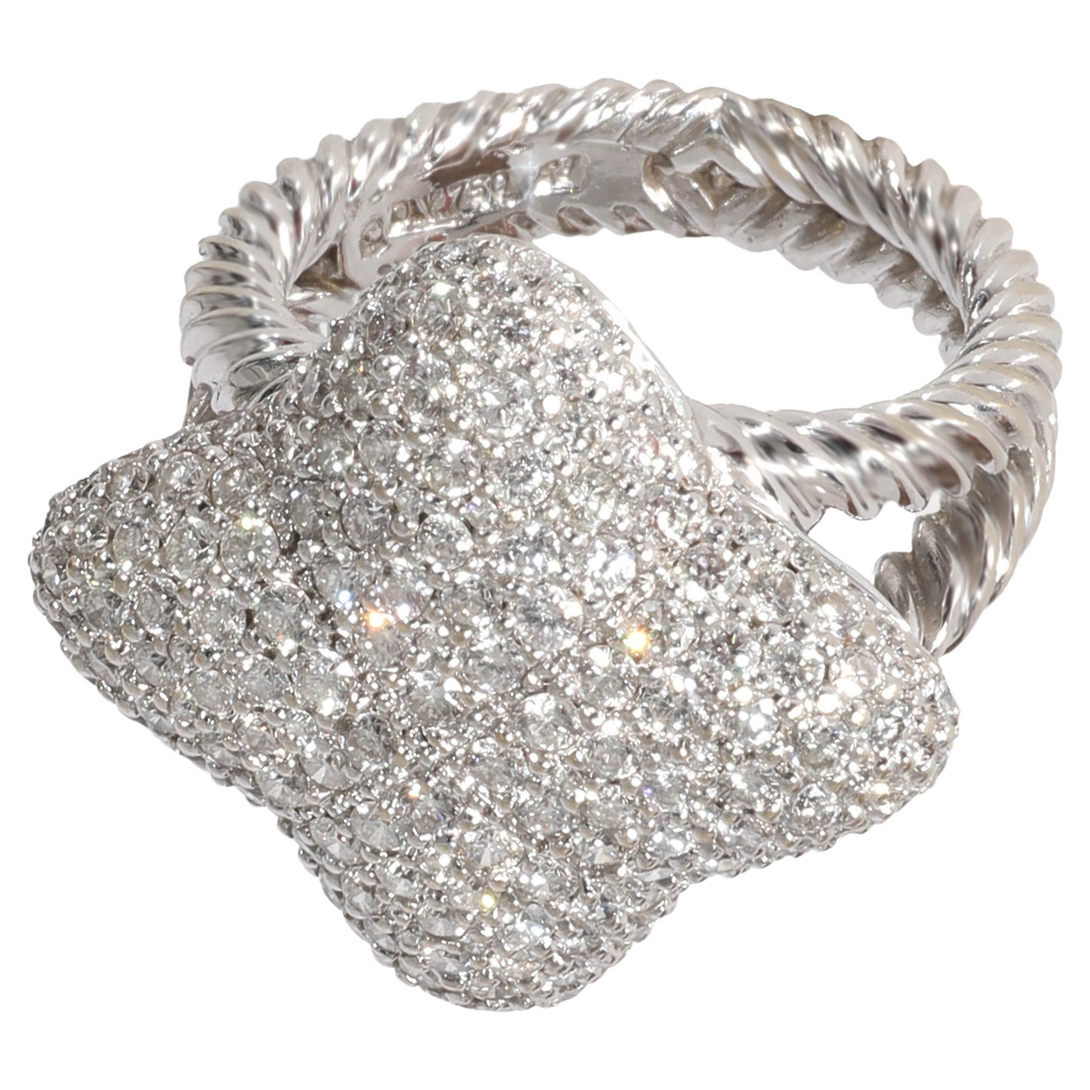 David Yurman Quatrefoil Diamond Ring in 18KT White Gold 1.92 Ctw For ...