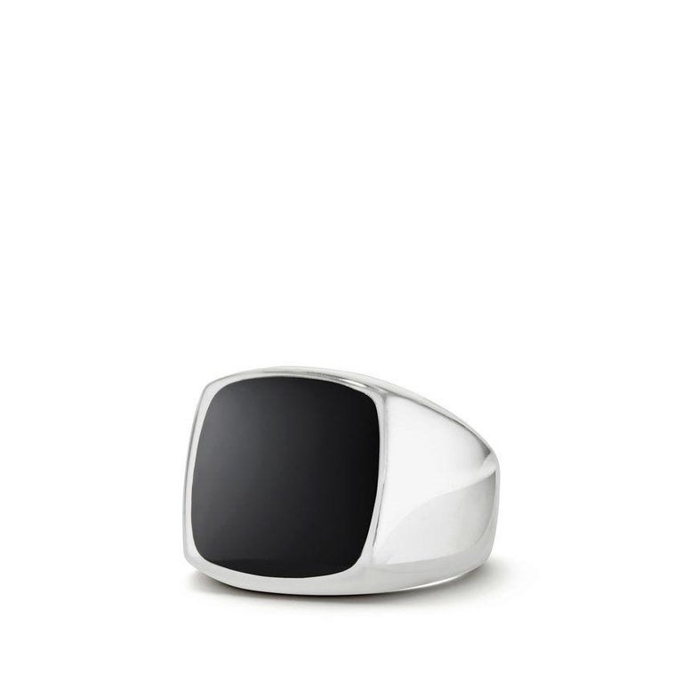 David Yurman Signet Ring in Sterling Silver with Black Onyx For Sale at ...