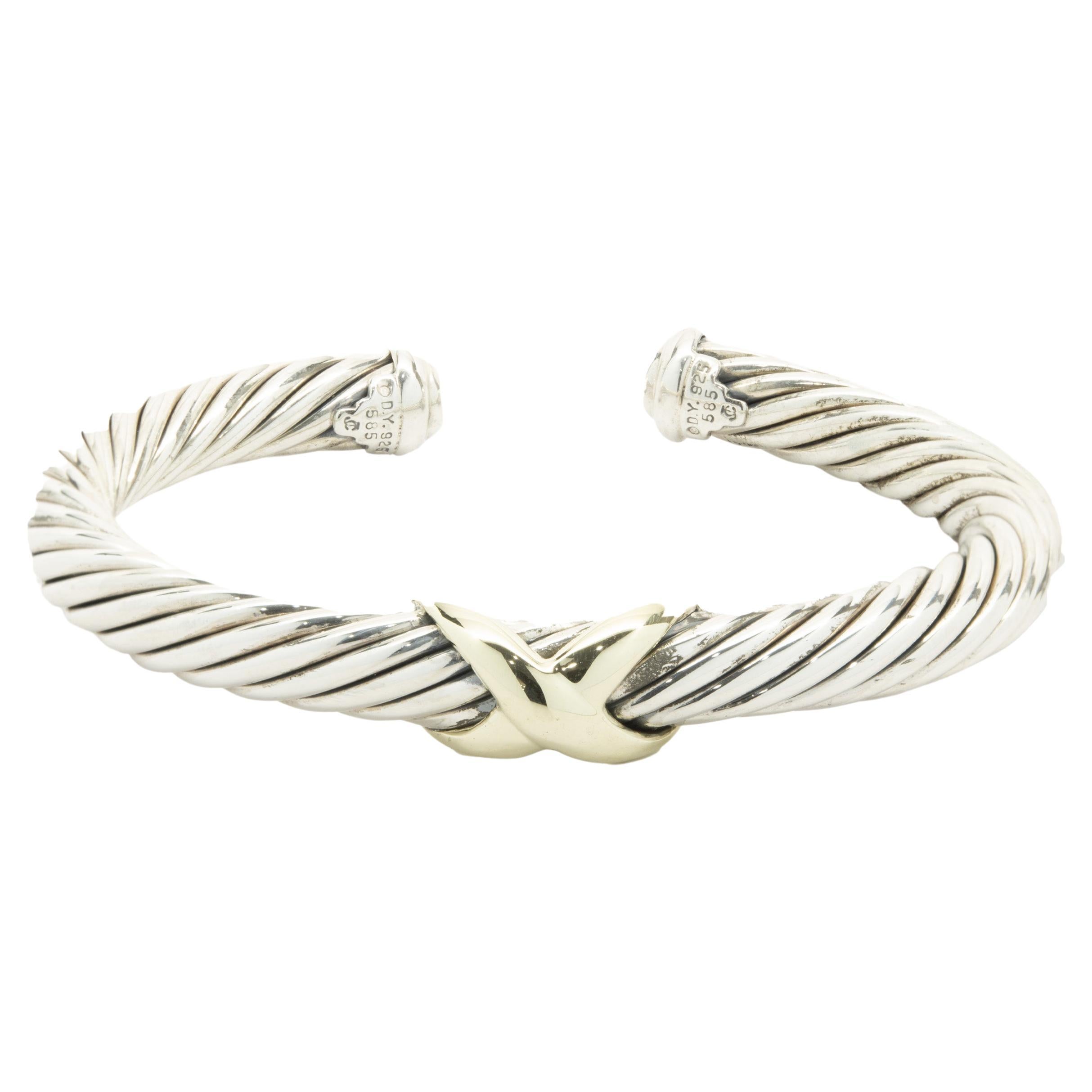 David Yurman 18 Karat Gold Cable Cross Pendant For Sale at 1stDibs ...