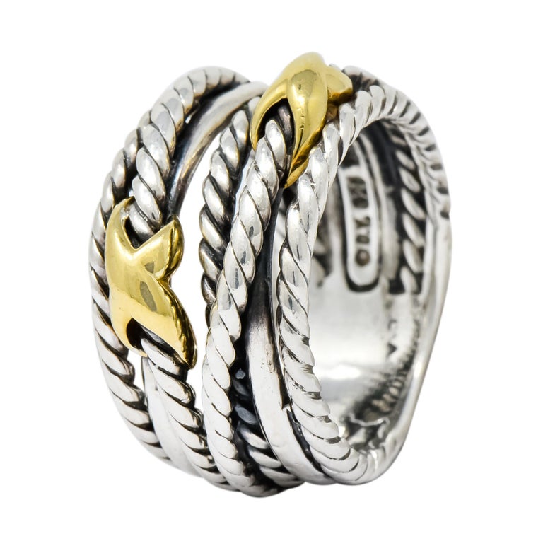 David Yurman Double X Crossover Ring