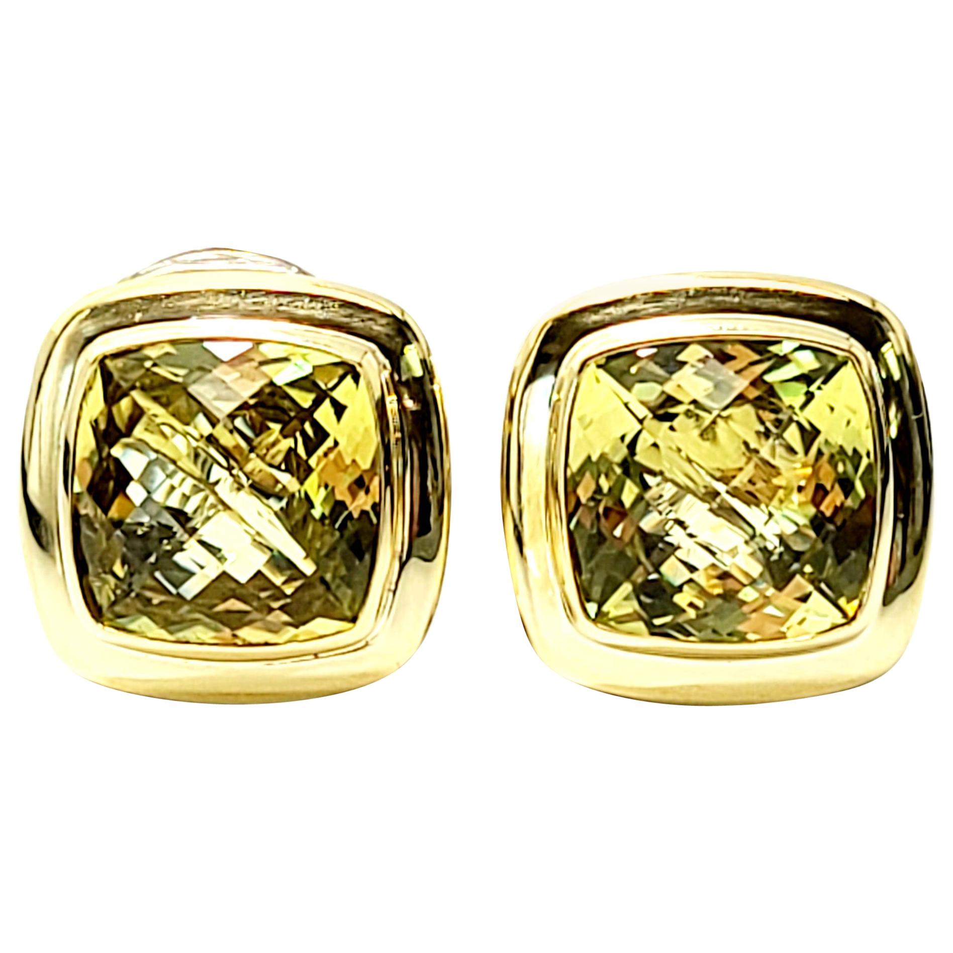 David Yurman Two-Tone Sterling Silver, 14k Yellow Gold Cable Clip On ...