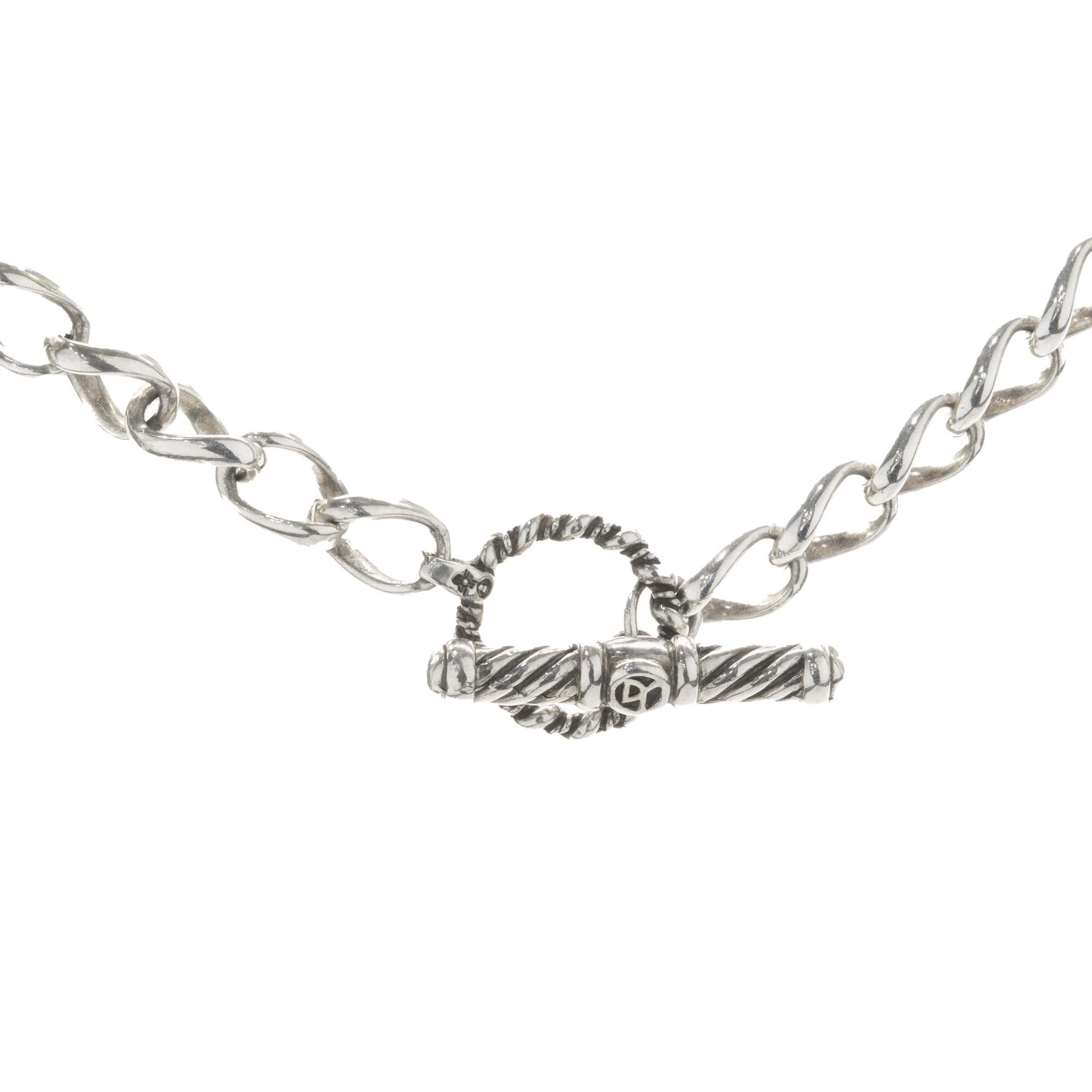 David Yurman Sterling Silver and 18k Yellow Gold Pearl and Diamond Drop ...