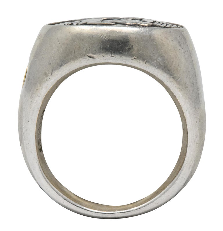 David Yurman Sterling Silver 22 Karat Gold Petrvs Ox and Lion Men's ...