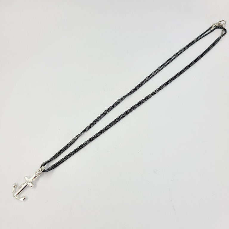 David Yurman Sterling Silver Anchor Necklace at 1stDibs