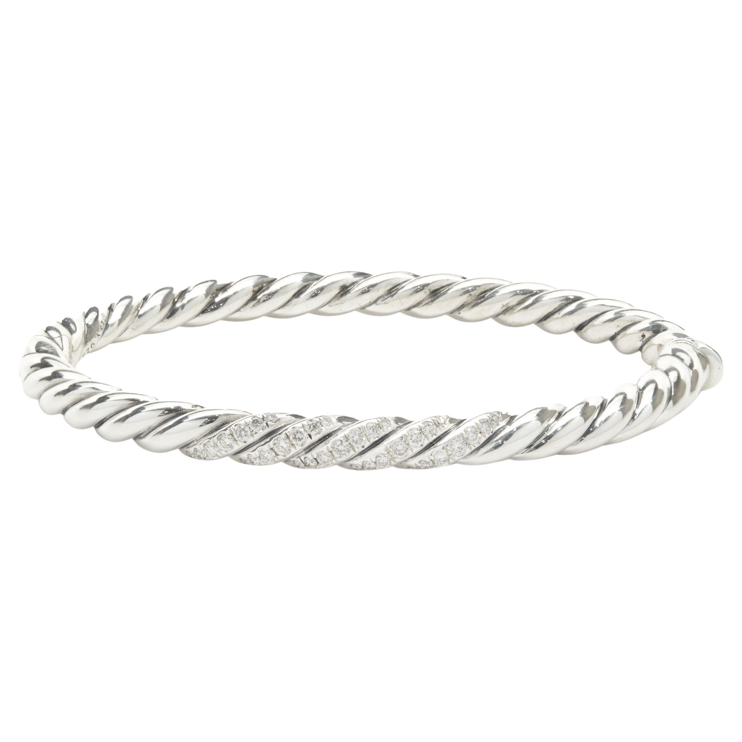 David Yurman Cable Classic Buckle Bracelet with Emerald and Sapphire ...