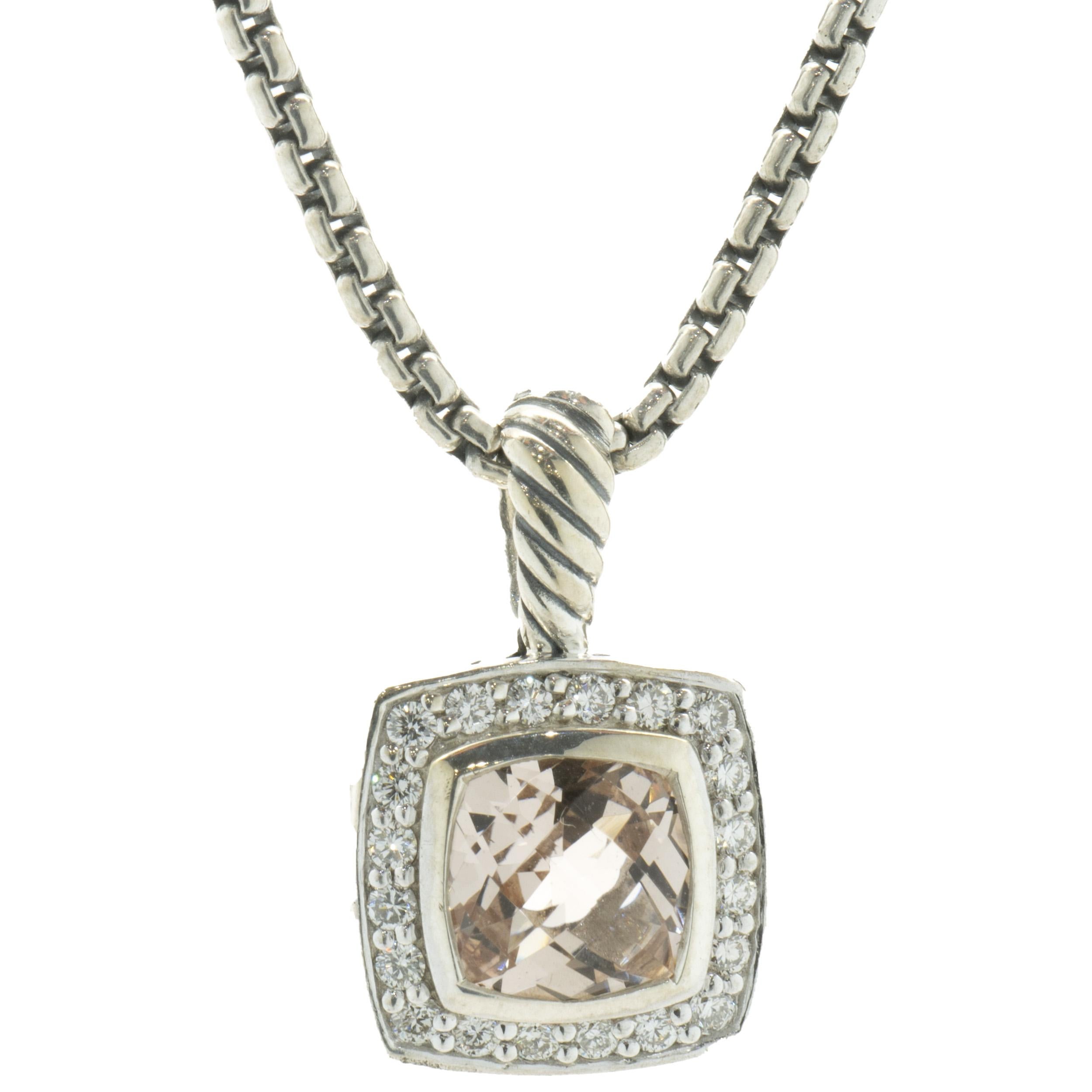 David Yurman Sterling Silver Morganite and Diamond Petite Albion ...