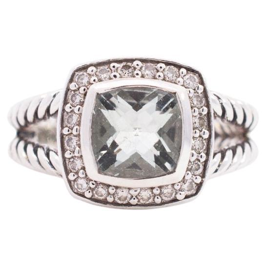 David Yurman Albion 925 Silver Black /White Diamond Ring For Sale at ...