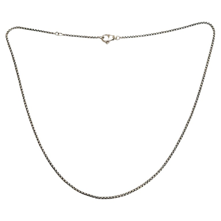 David Yurman Sterling Silver Small Double Box Chain at 1stDibs