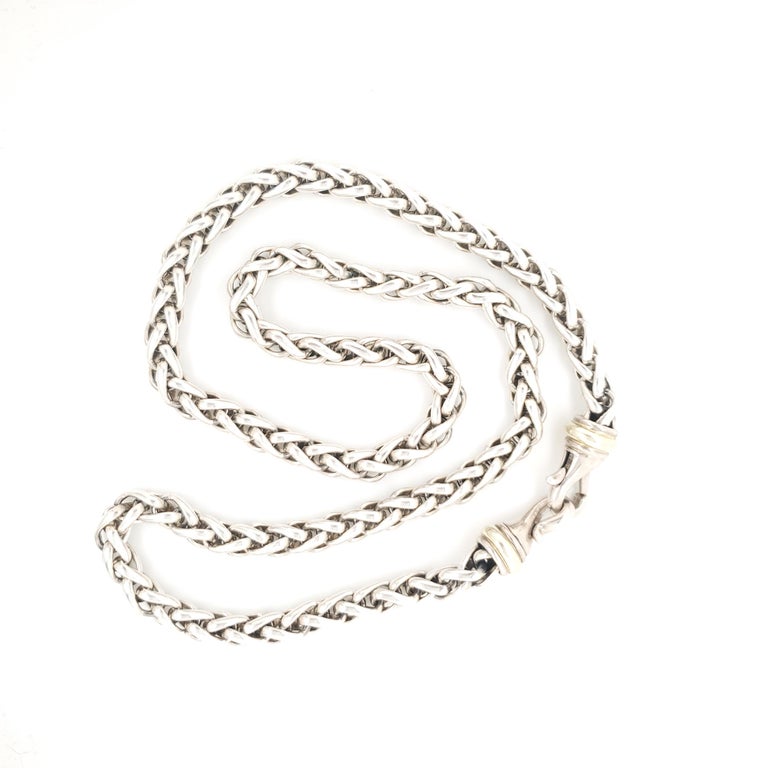 David Yurman Sterling Silver Wheat Chain For Sale at 1stdibs