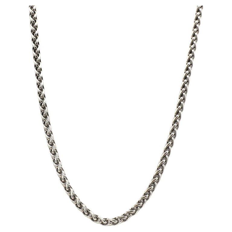 David Yurman Sterling Silver Corn Chain Necklace For Sale at 1stDibs
