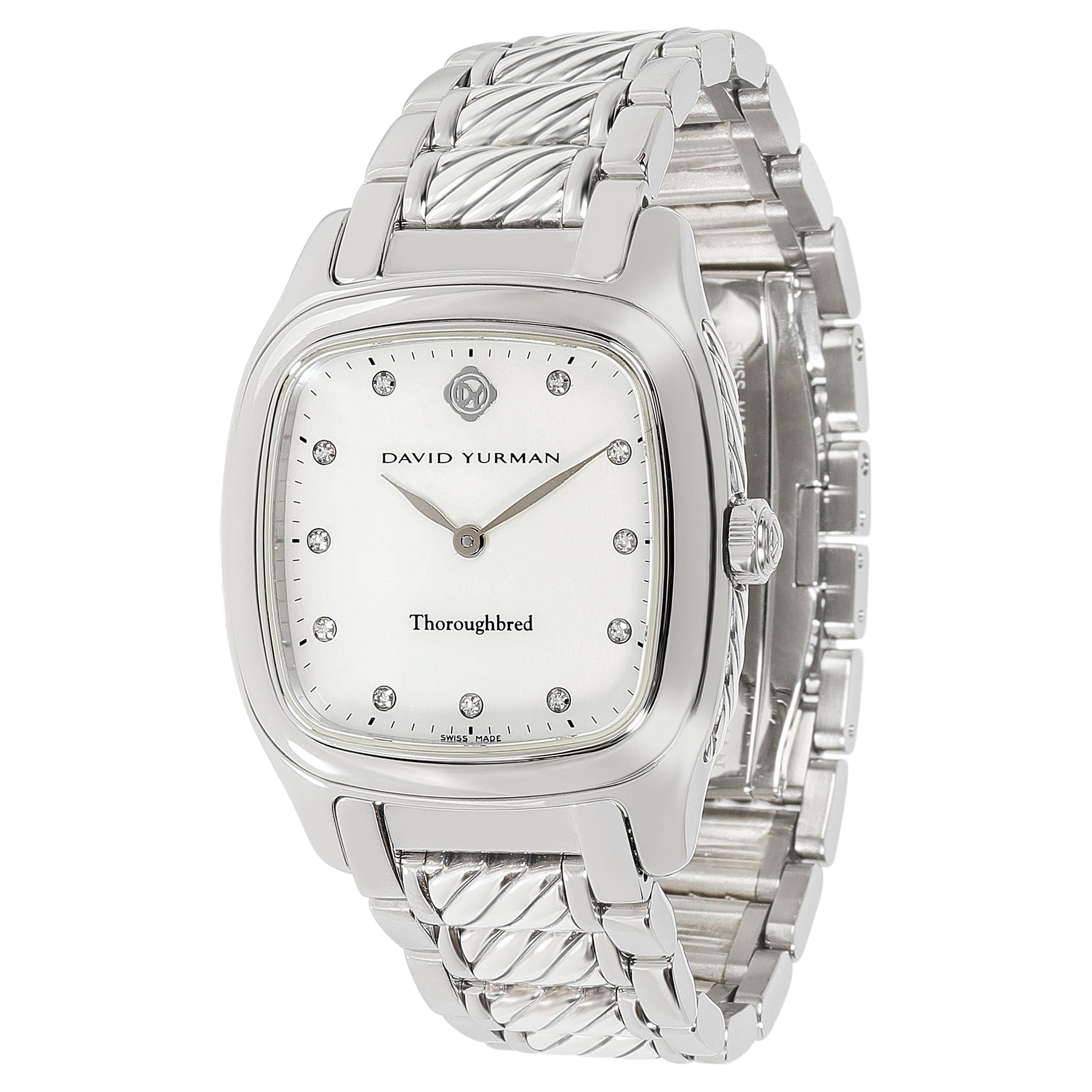 David Yurman Ladies Sterling Silver Stainless Steel Thoroughbred ...