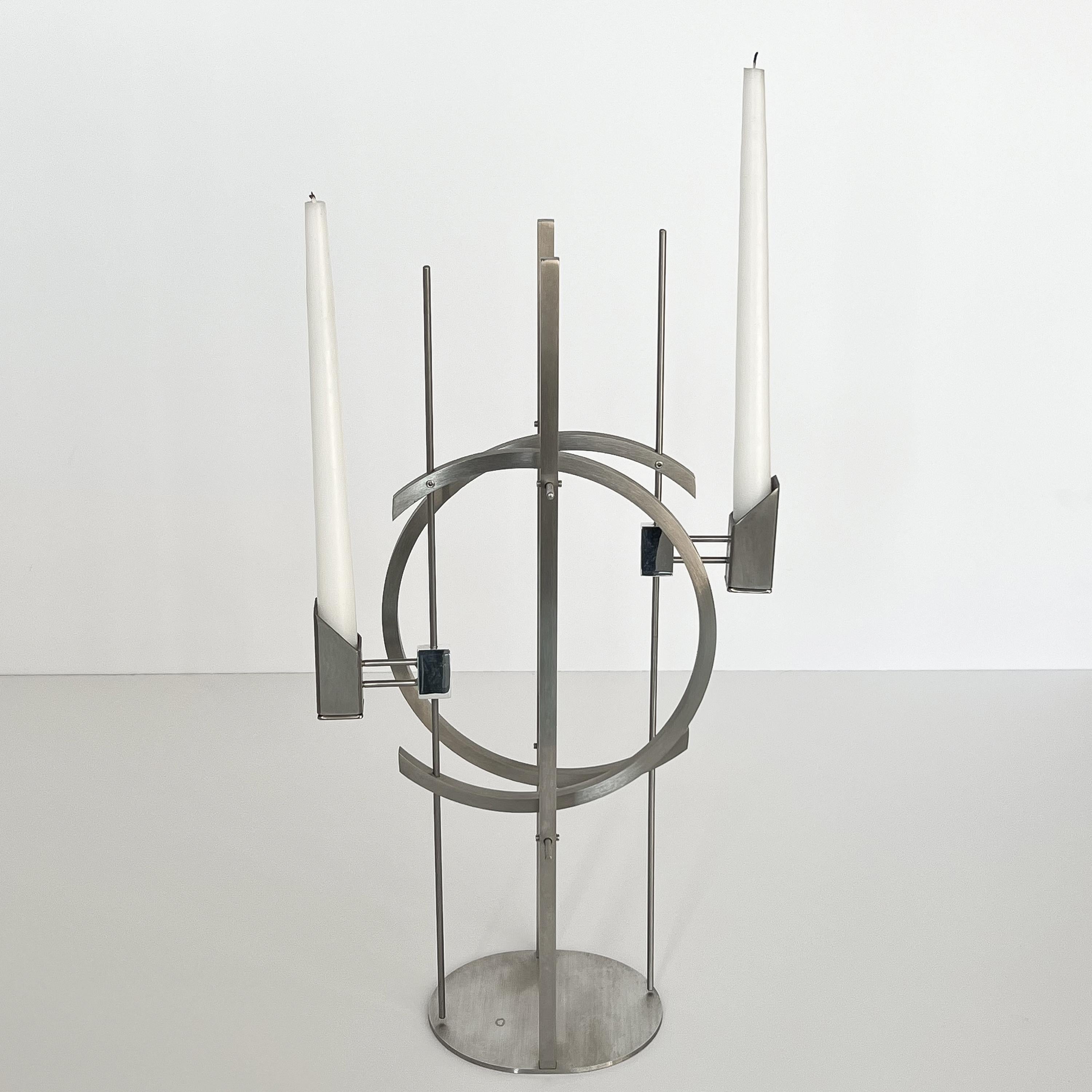 David Zelman Modern Sculptural Candle Holder For Sale at 1stDibs
