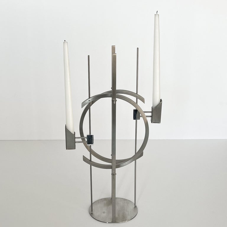 David Zelman Modern Sculptural Candle Holder For Sale at 1stDibs