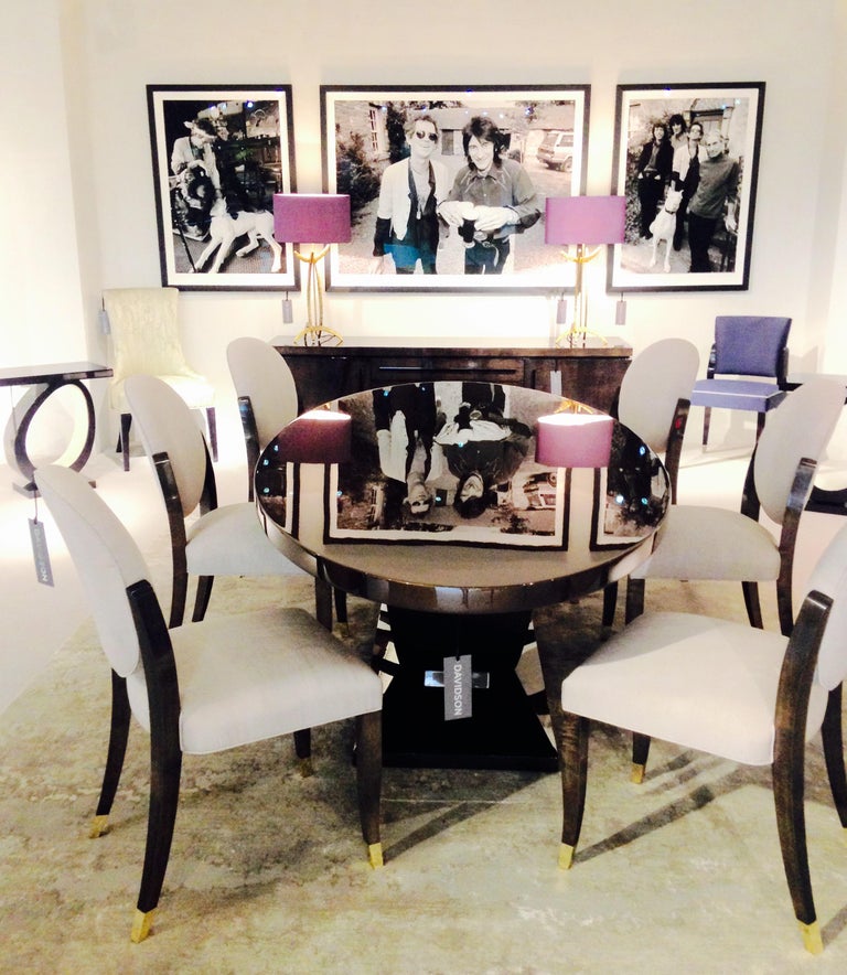 Davidson's Art Deco, Eliptical Ovington Dining Table in Brown Mcassar ...