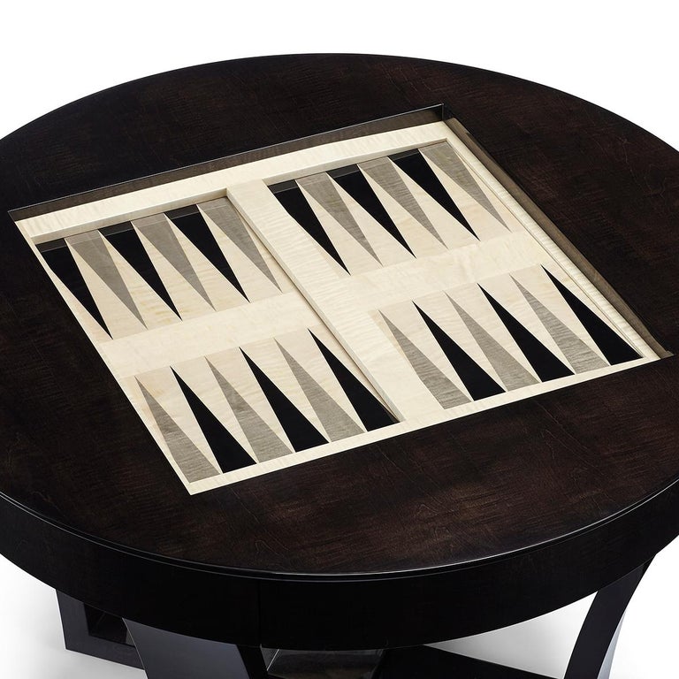 Davidson's Circular "Babington" Games Table in Sycamore Black Wood For ...