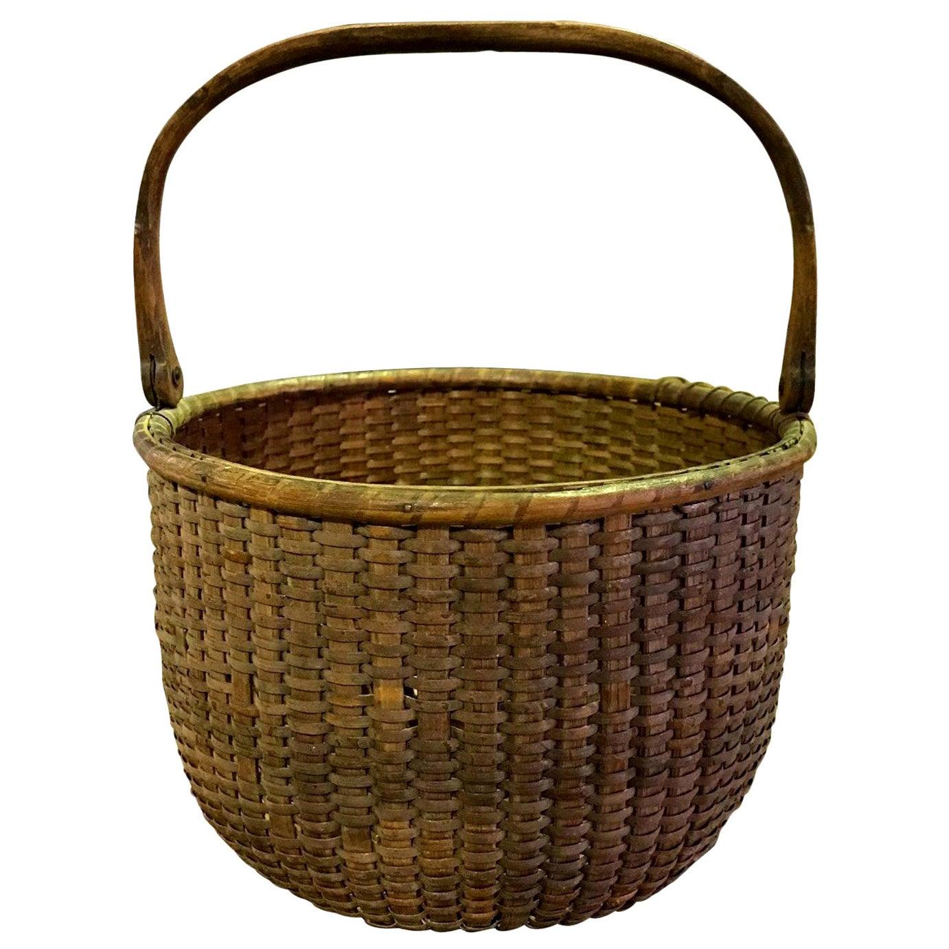 Split Hickory Basket at 1stDibs