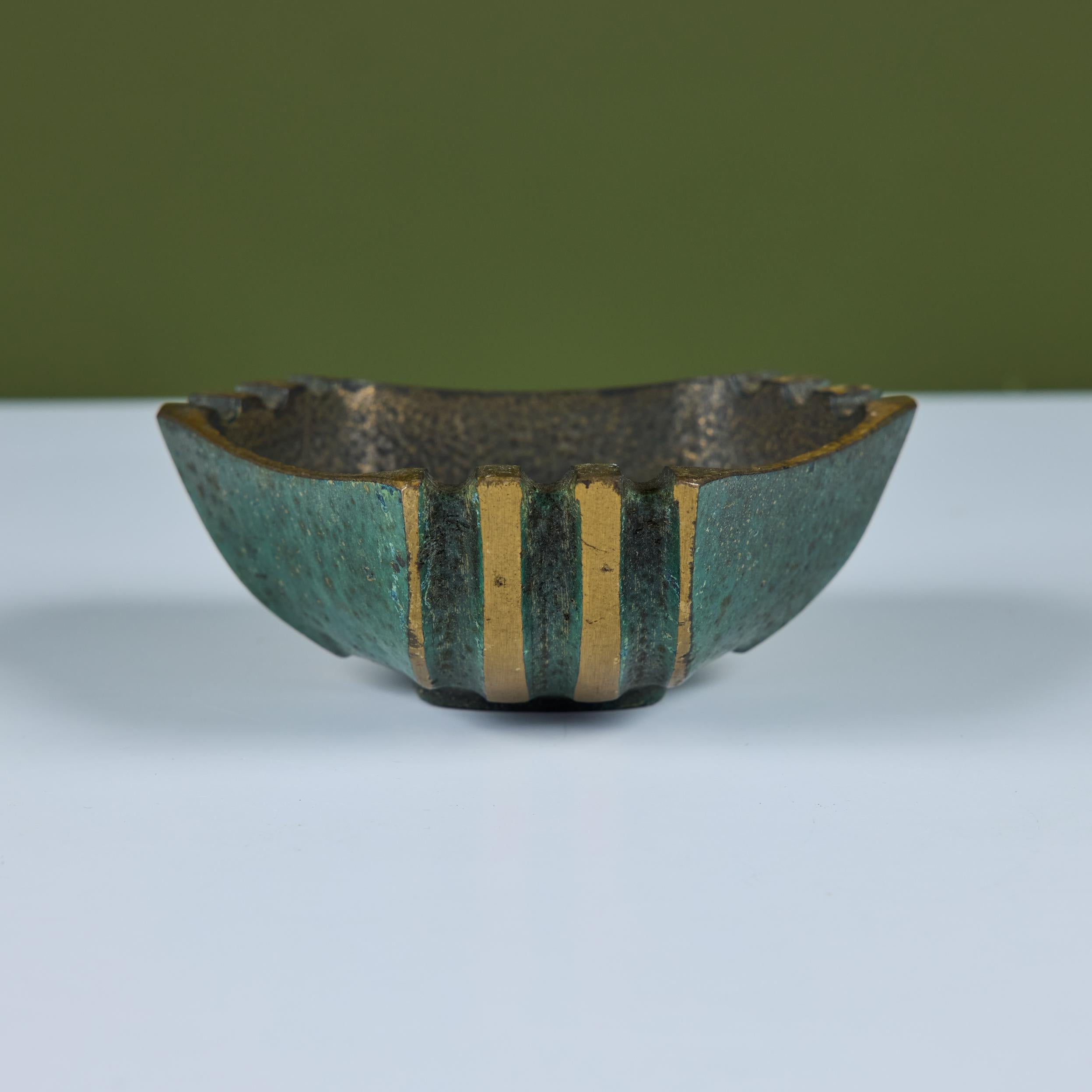 Dayagi Verdigris Brass Bowl For Sale at 1stDibs
