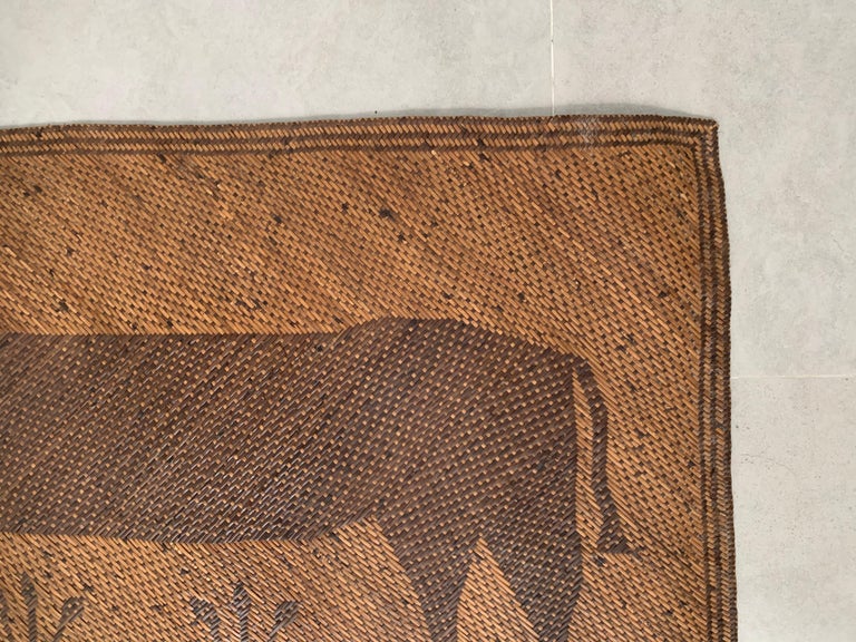 Dayak Tribe Mat with Buffalo Motif, Kalimantan, Indonesia For Sale at ...