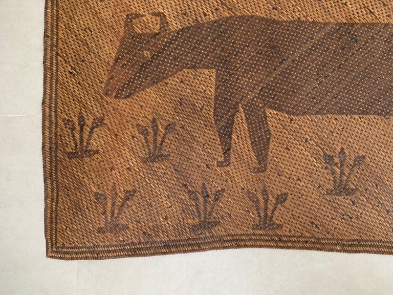 Dayak Tribe Mat with Buffalo Motif, Kalimantan, Indonesia For Sale at ...