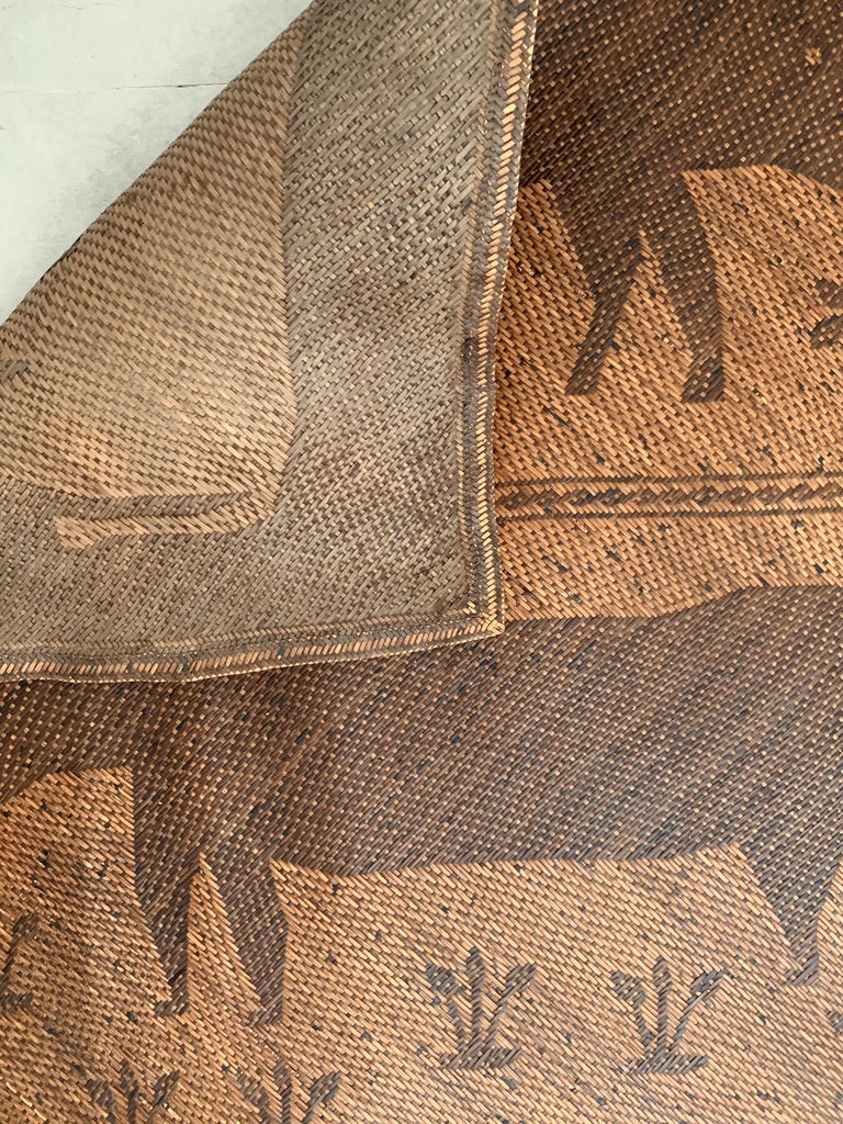 Dayak Tribe Mat with Buffalo Motif, Kalimantan, Indonesia For Sale at ...